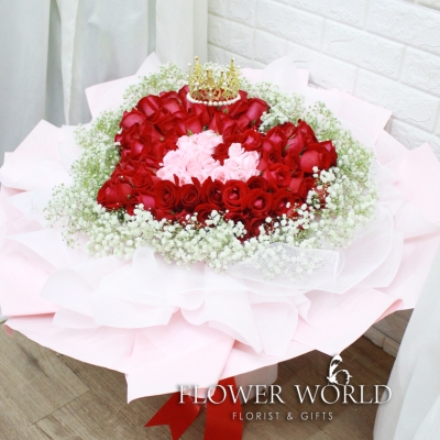 99 Roses | Queen of my heart | Double Heart | Red Roses | Pink Roses ...